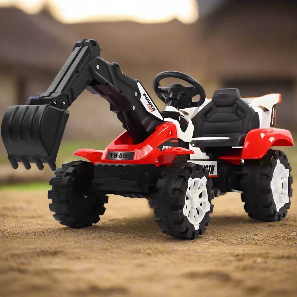 PATOYS | 12V Avigo Excavator Construction JCB with Horn, safety belt ...