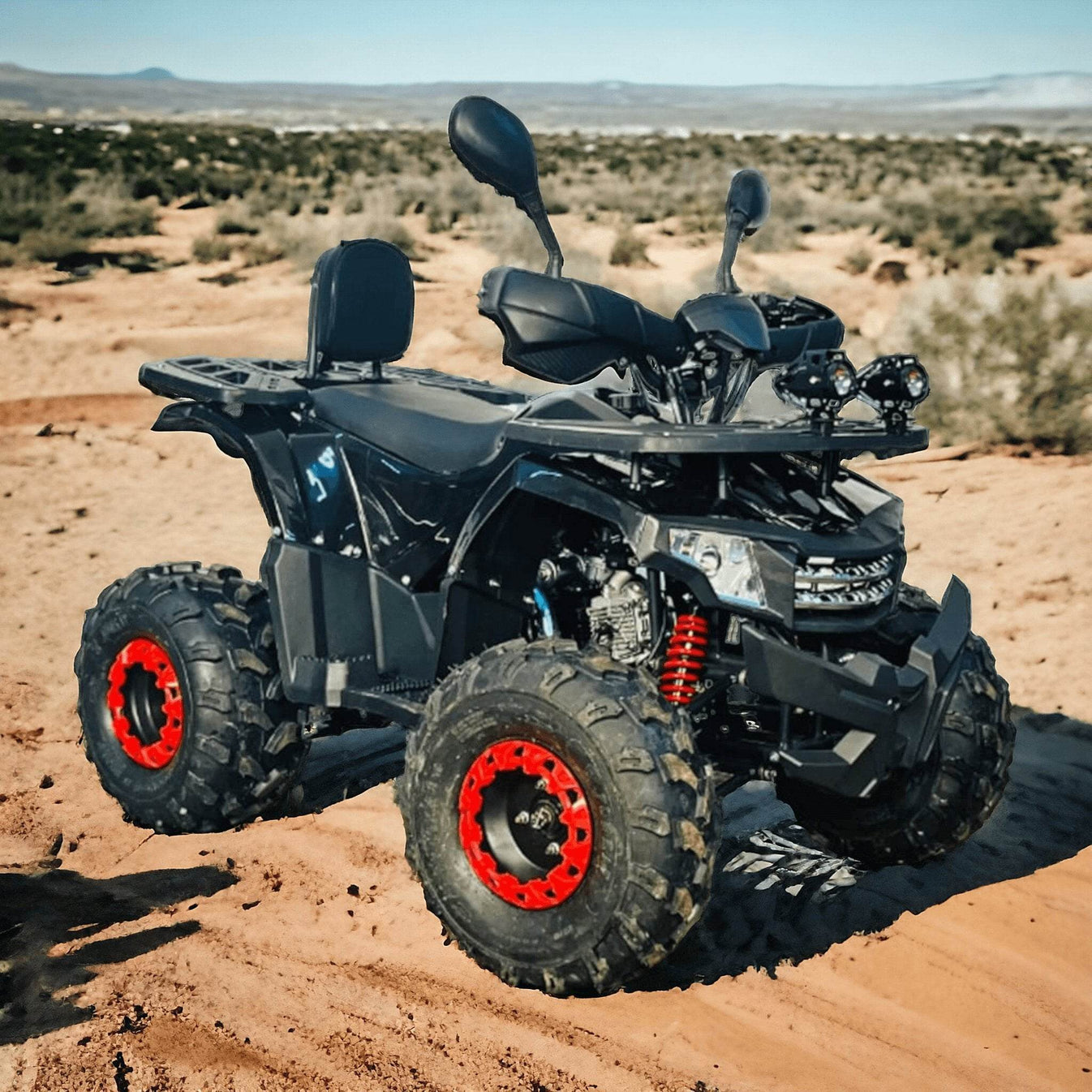 135CC MOUZER ATV Black — 45km/h, 150kg Load, Disc Brakes — PATOYS
