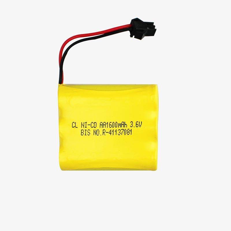 PATOYS 1600mAh 3.6v Ni Cd AA 3 Cell Battery Pack with SM Connector for Cordless Phone Toys Car DIY Project Battery PATOYS