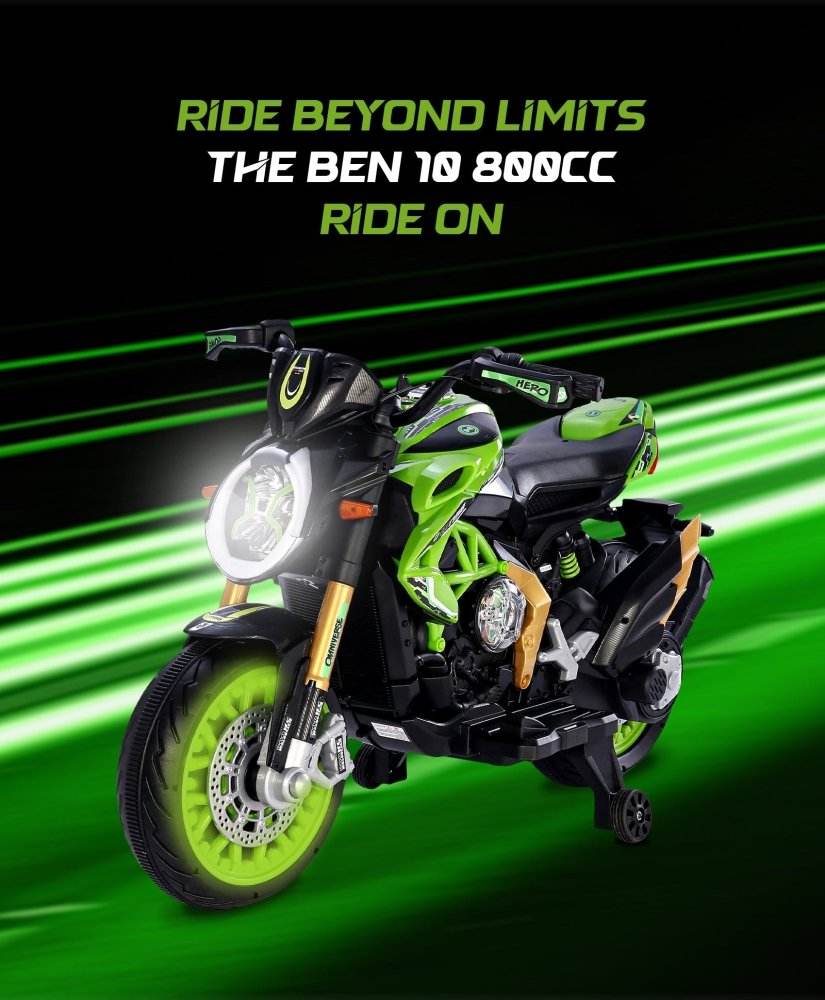 PATOYS | Exclusive Officially Licensed Ben 10 Big Ride-On Bike 12 Volt ...