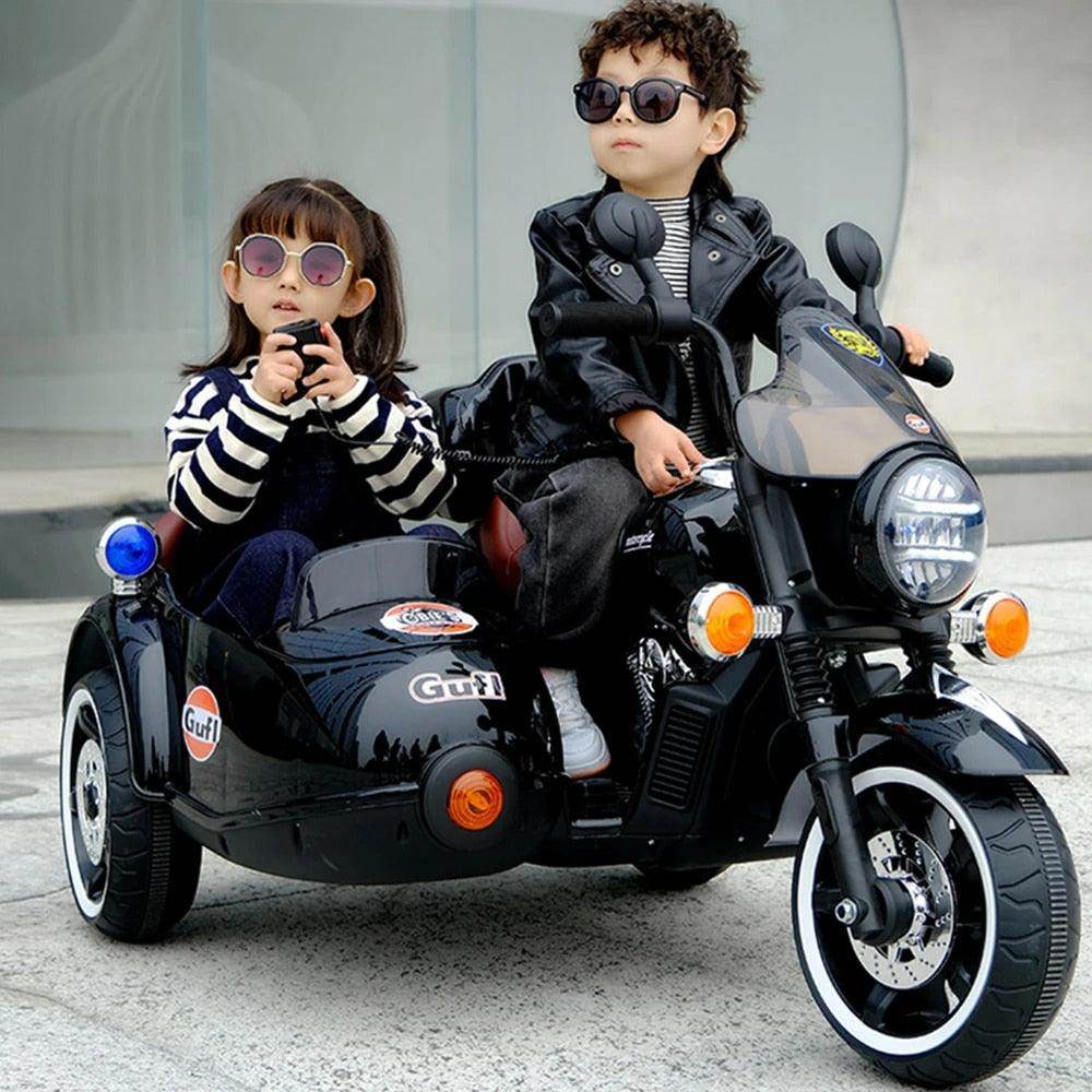 PATOYS | Large Size 3 Wheel Battery operated Motorcycle with sidecar ...
