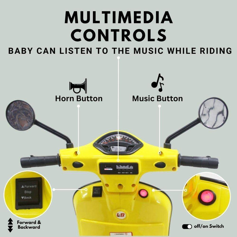PATOYS | Vespa Rechargeable Battery Operated 12v Ride-on Scooter for ...